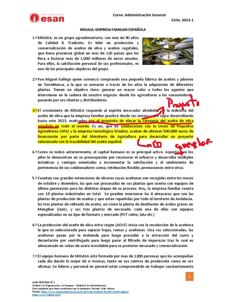 Migasa empresa familiar líder aceite oliva | PDF | Aceite de oliva