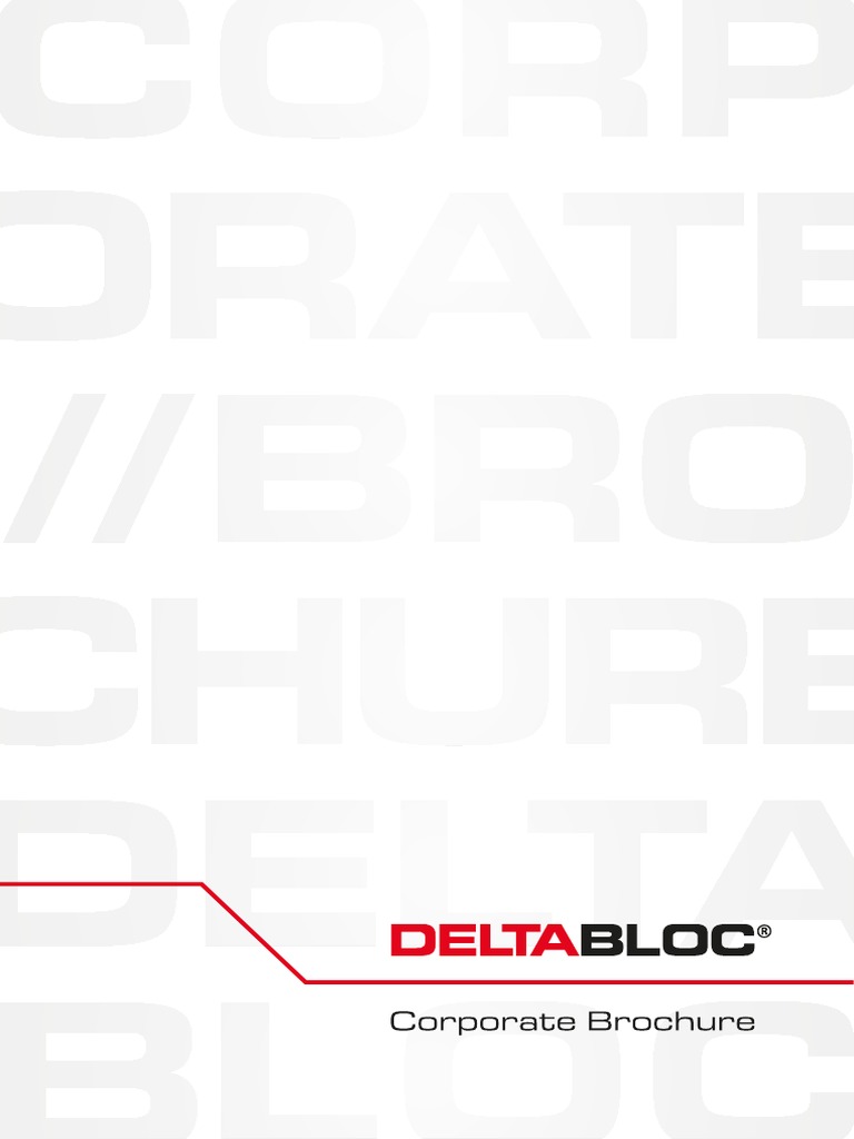 DELTABLOC Corporate Brochure E | PDF | Road Traffic Safety | Noise
