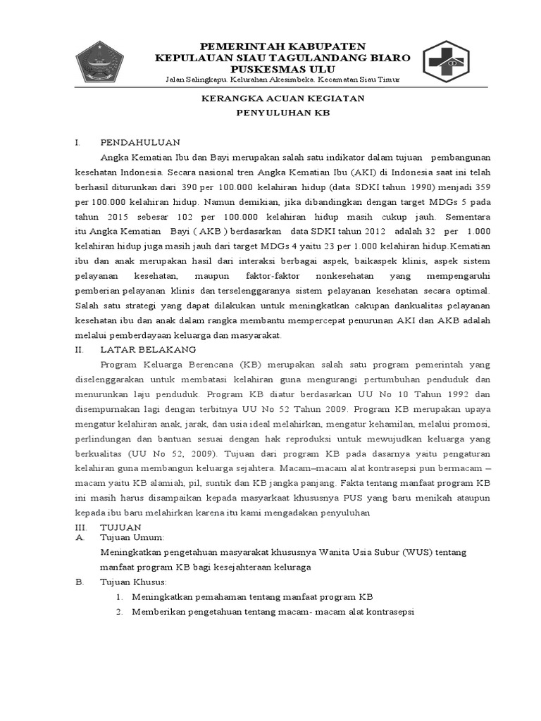 KAK KB Bagi WUS | PDF