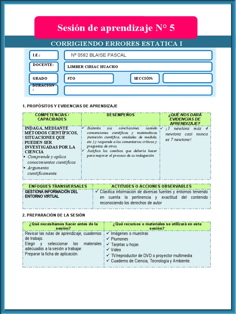 SA 5 - CyT - 5TO SEC | PDF
