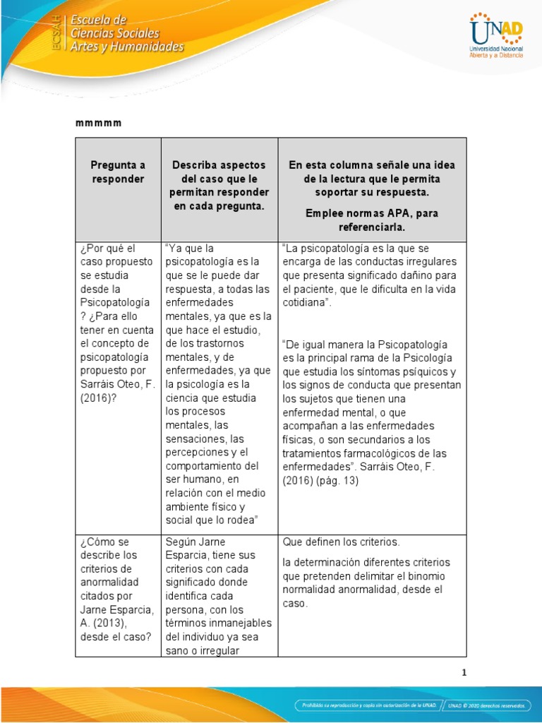 Anexo 1 - Matriz Estudio de Caso - Paso 2. | PDF