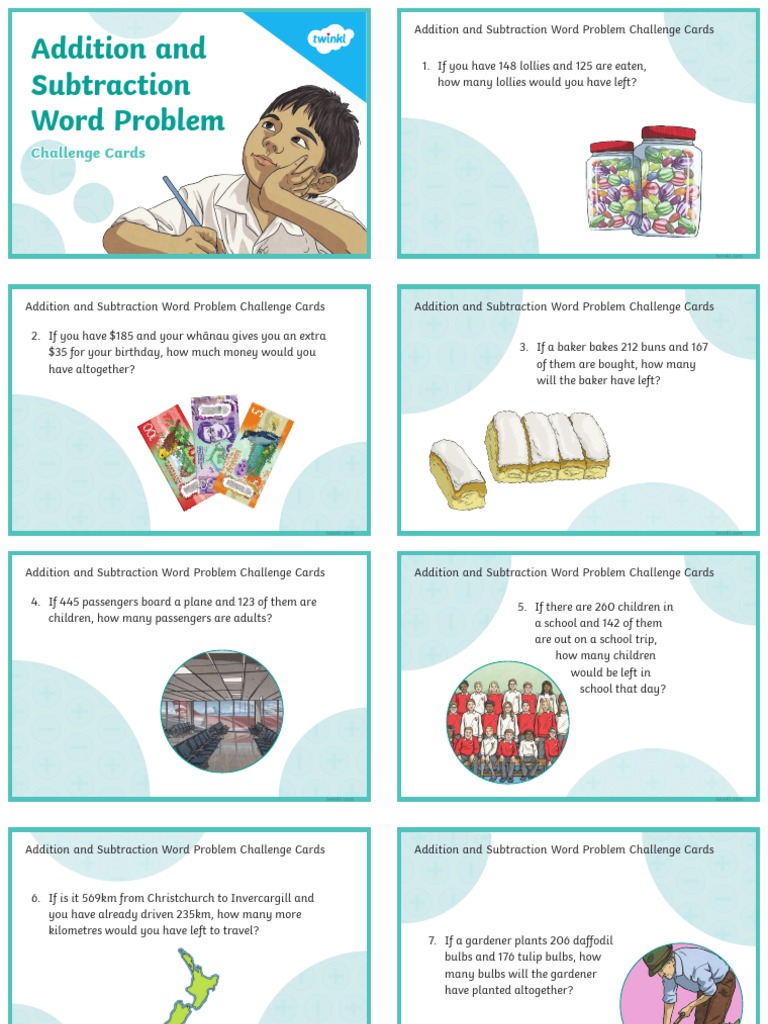 Addition and Subtraction Word Problems | PDF