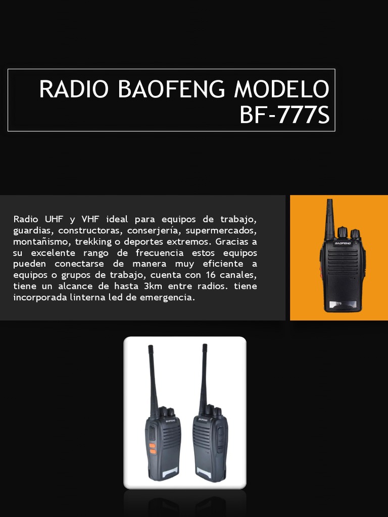 Radio Baofeng BF-777S: Especificaciones y Alcance | PDF | Informática ...