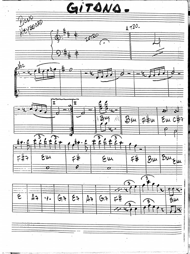 Gitana W - Piano | PDF