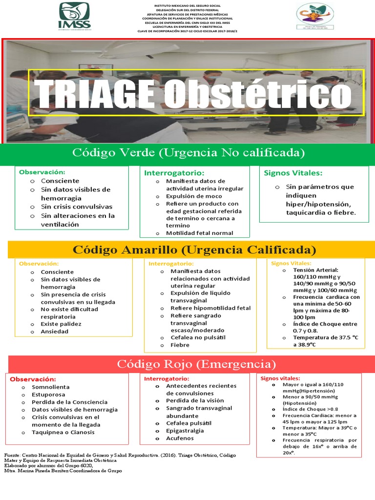 TRIAGE Obstétrico: Código Verde (Urgencia No Calificada) | Descargar gratis PDF | Medicina ...