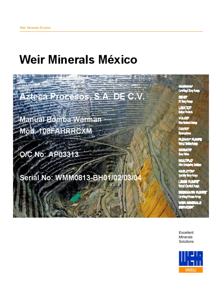 Weir Minerals México: Azteca Procesos, S.A. DE C.V | Download Free PDF | Pump | Mechanical ...