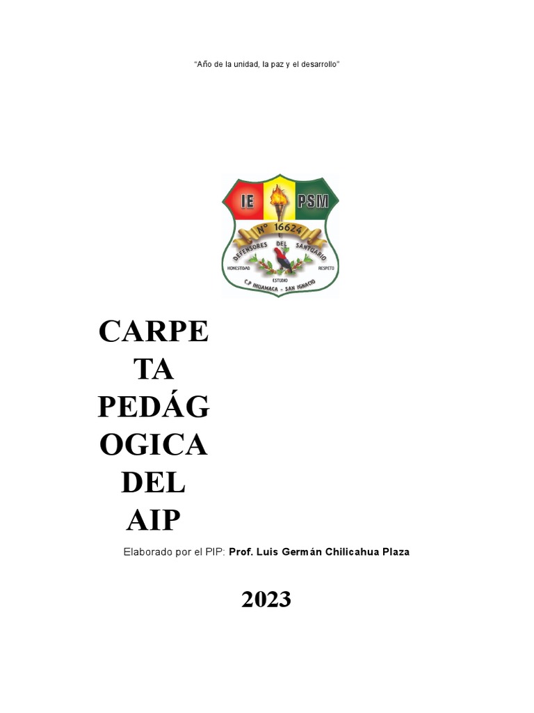 Carpeta Pedagogica Aip 2023 | PDF | Enseñando | Tecnología de información y comunicaciones