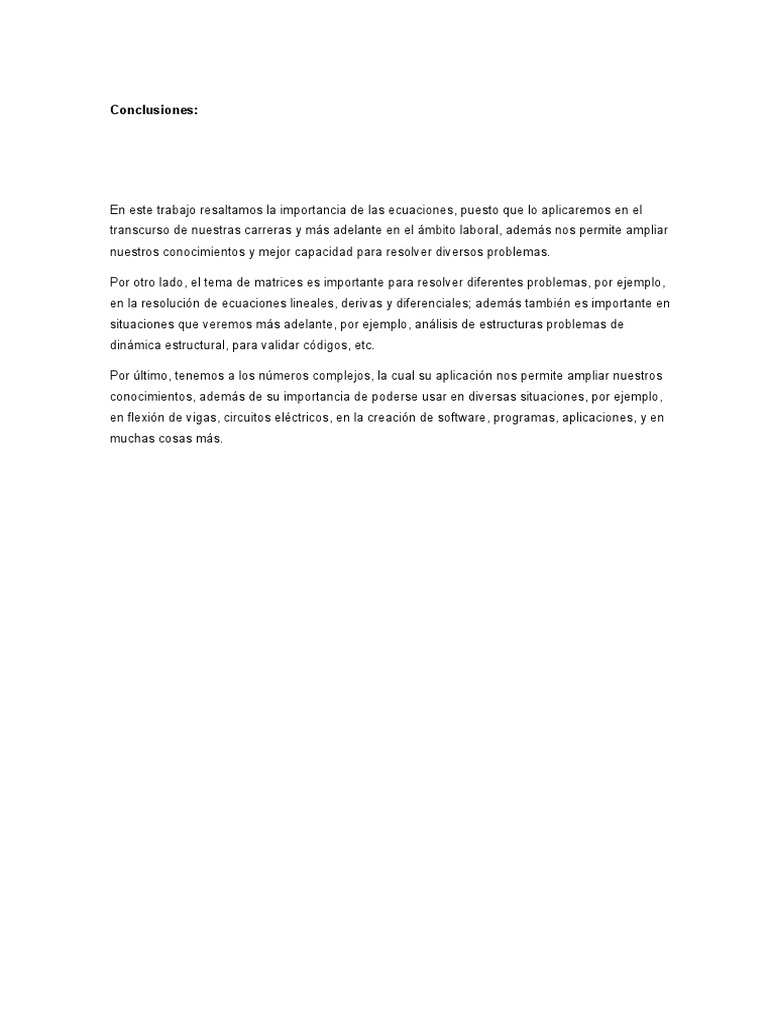 Conclusiones | PDF
