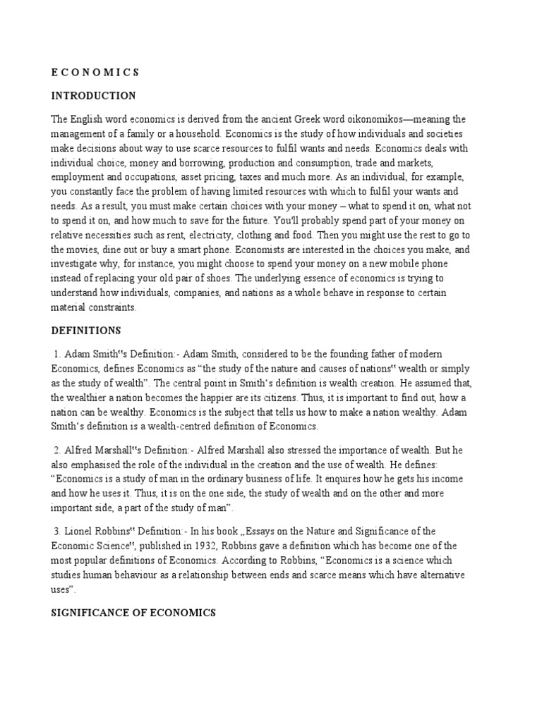 Economics | PDF | Economics | Microeconomics