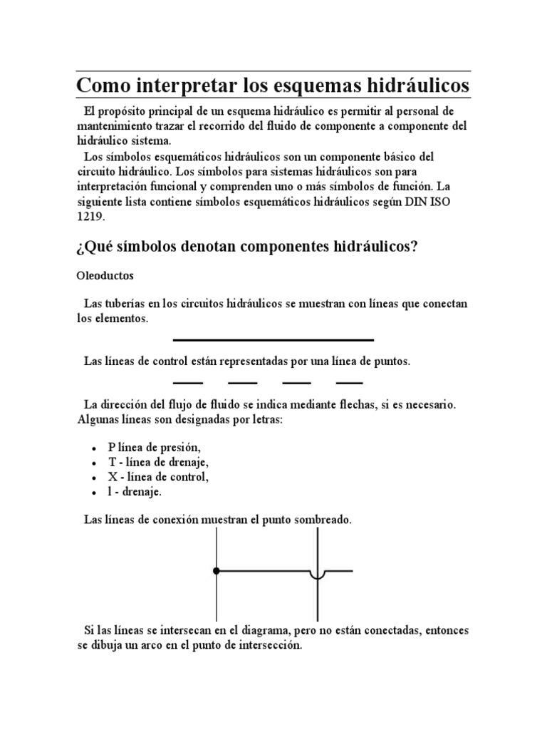 Símbolos Esquemáticos Hidráulicos Según DIN ISO 1219. | PDF | Bomba ...