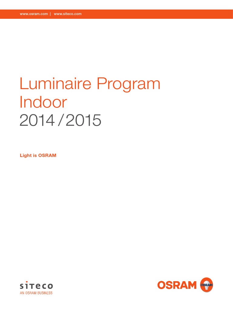 Luminaire Program Indoor: Light Is OSRAM | PDF | Lighting | Light ...