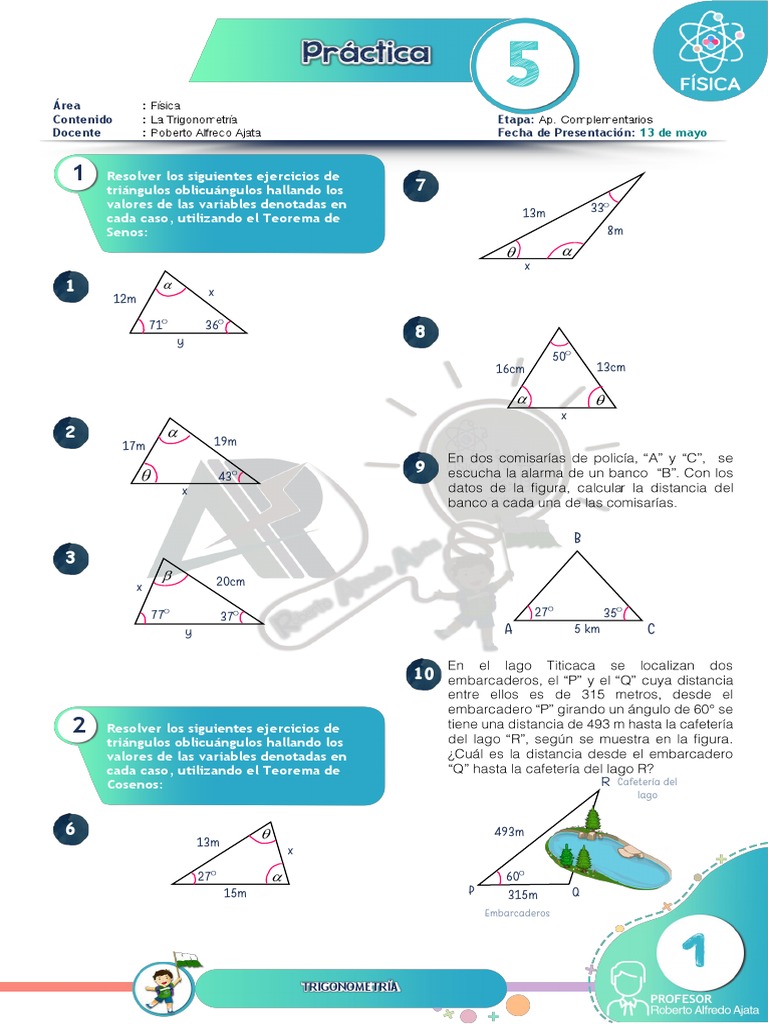 Práctica:: Física: La Trigonometría Ap. Complementarios: Roberto ...