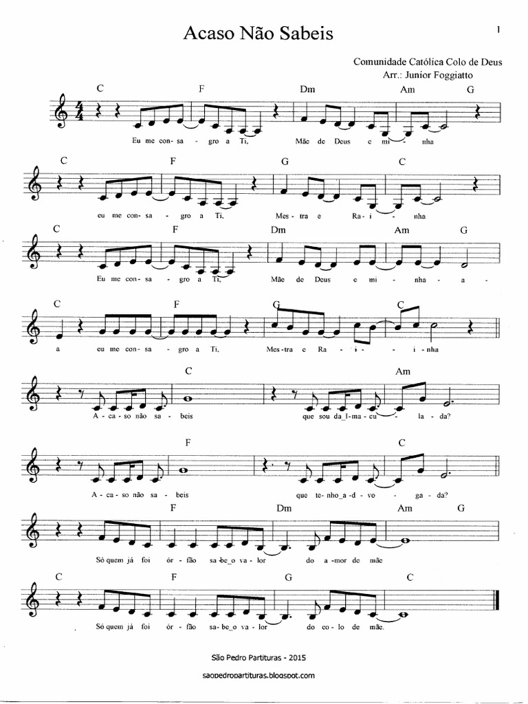 Acaso Não Sabeis | PDF