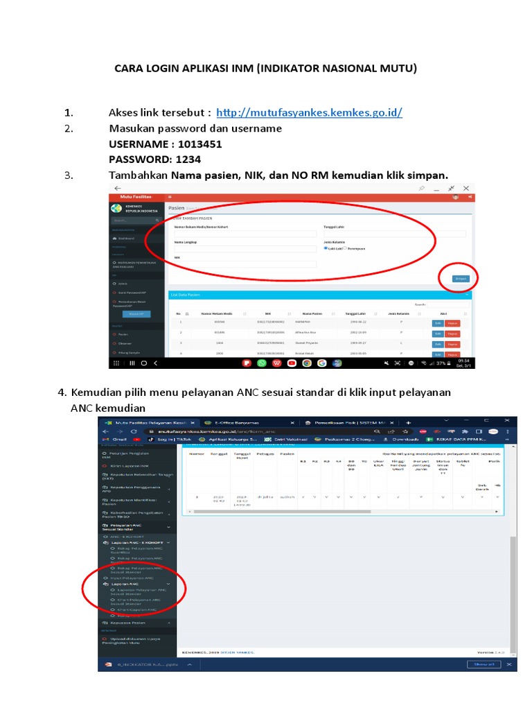Akses Link Tersebut: 2. Masukan Password Dan Username: Cara Login Aplikasi Inm (Indikator ...
