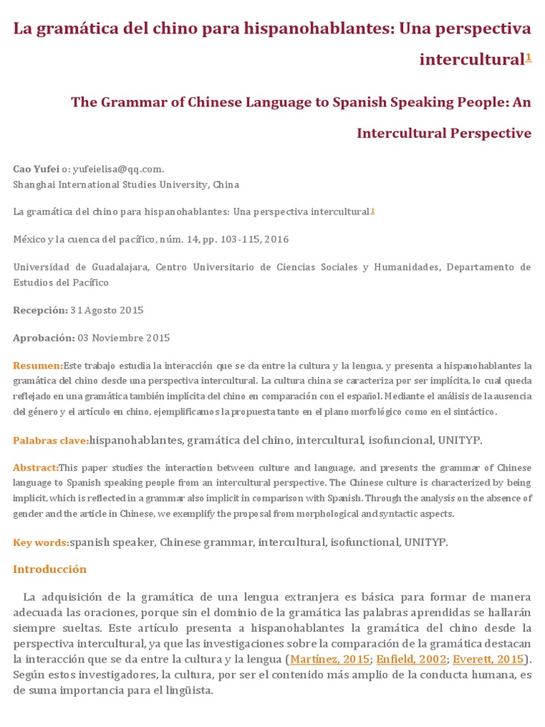 La Gramática Del Chino para Hispanohablantes | PDF | Género gramatical ...