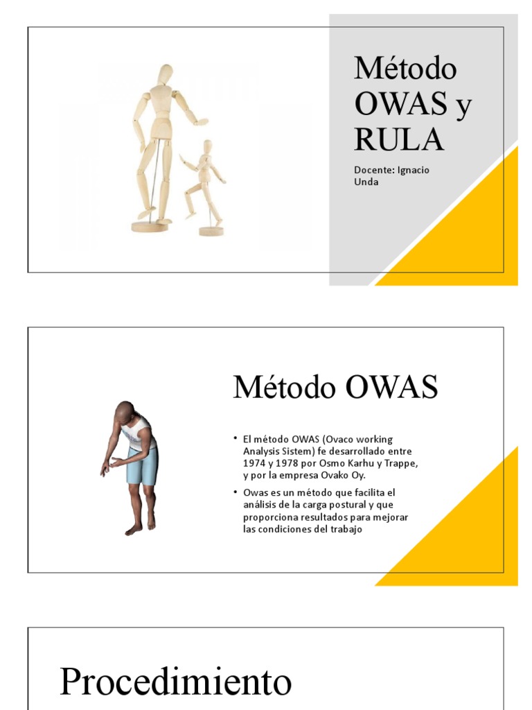 Análisis Postural: Métodos OWAS y RULA | PDF