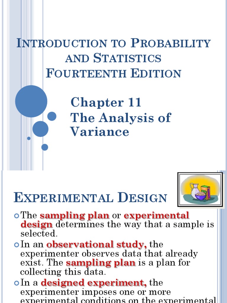 I P S F E The Analysis of Variance: Ntroduction To Robability AND Tatistics Ourteenth Dition ...