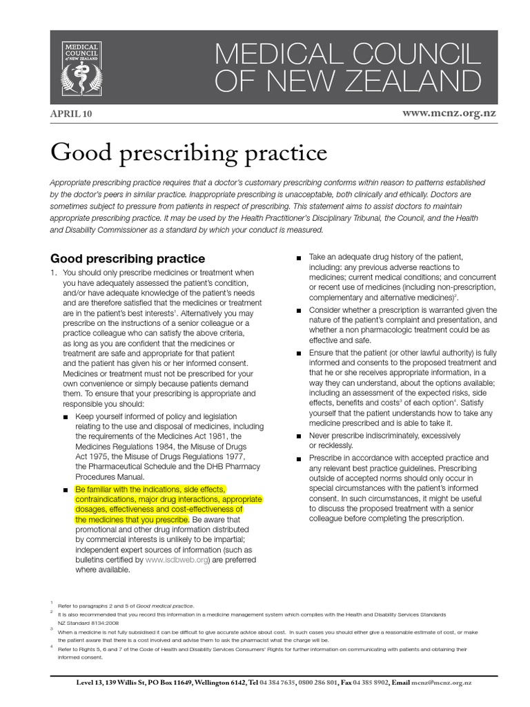 Prescribing Guidelines for Doctors | PDF | Medical Prescription | Pharmacy