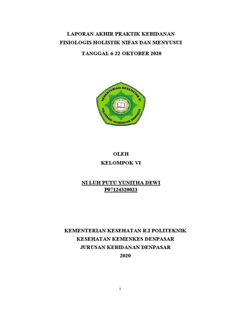 Laporan Kasus Nifas (Ni Luh PT Yunitha Dewi) | PDF