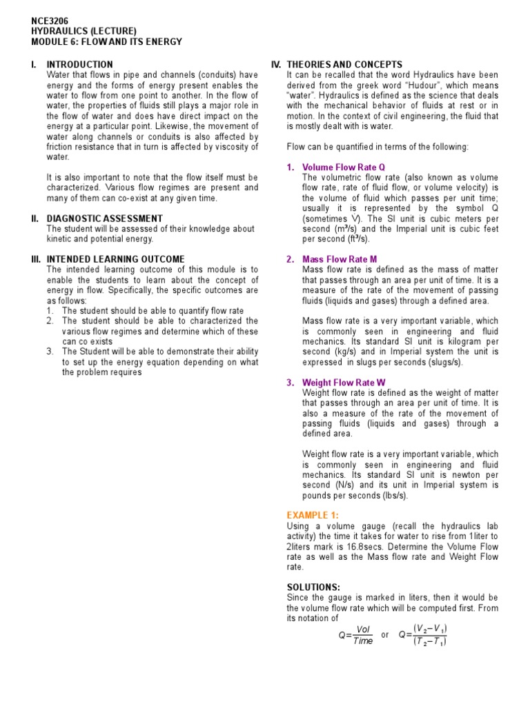 Module 6 | PDF | Reynolds Number | Fluid Dynamics