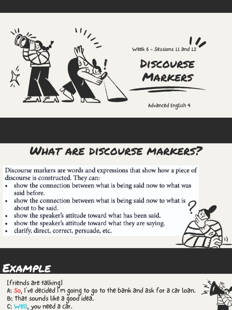 Grammar. Discourse Markers | PDF
