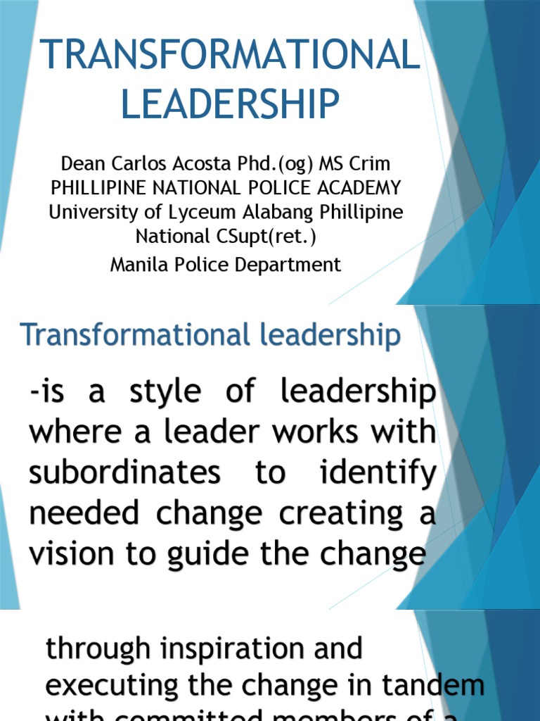 Transformational Leadership Essentials | PDF | Transformational ...