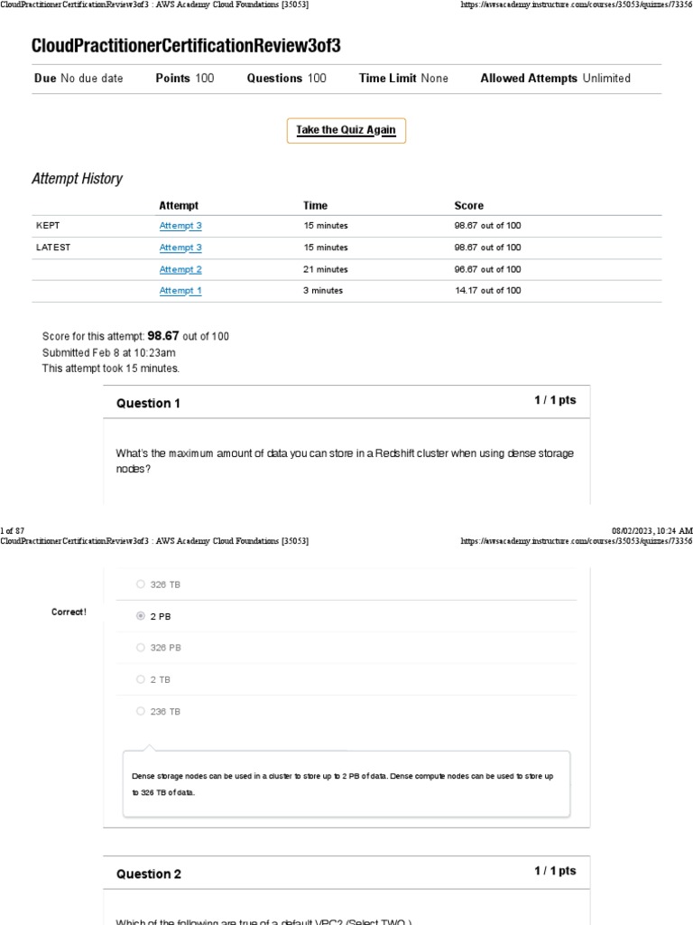 Cloud Practitioner Certification Review 3 | PDF | Version Control | Domain Name