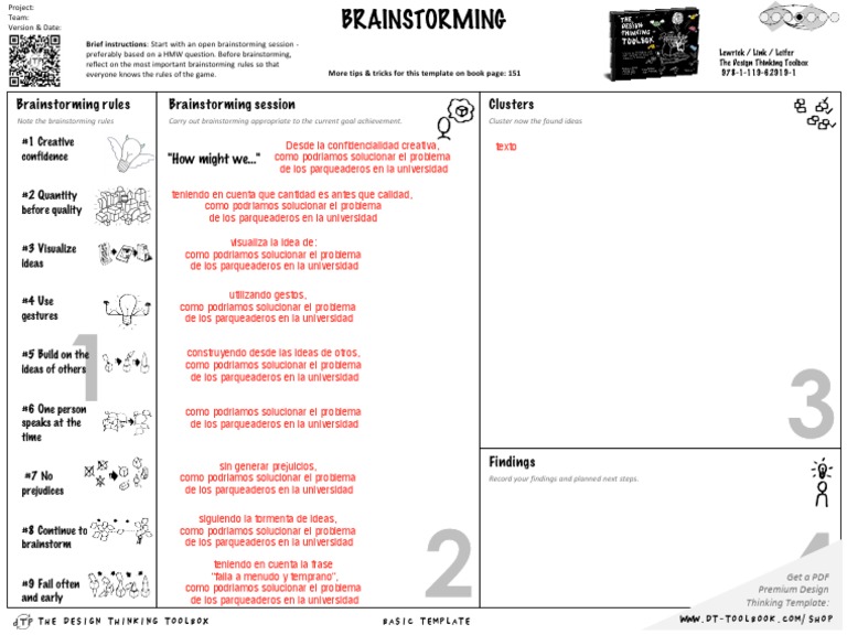 Brainstorming Session Clusters Brainstorming Rules "How Might We ...