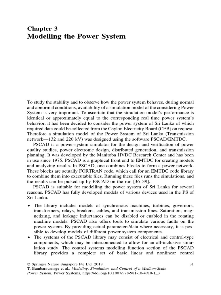 Modelling The Power System | PDF | Transformer | Electric Power ...