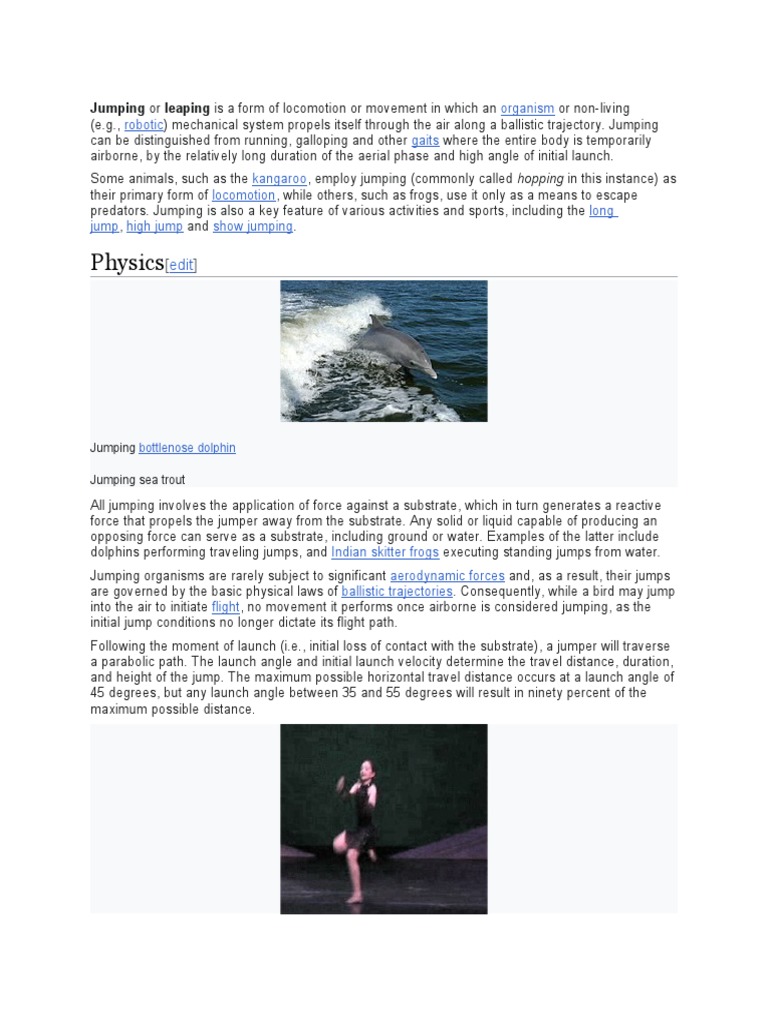 Jumping | PDF | Mechanics | Motion (Physics)