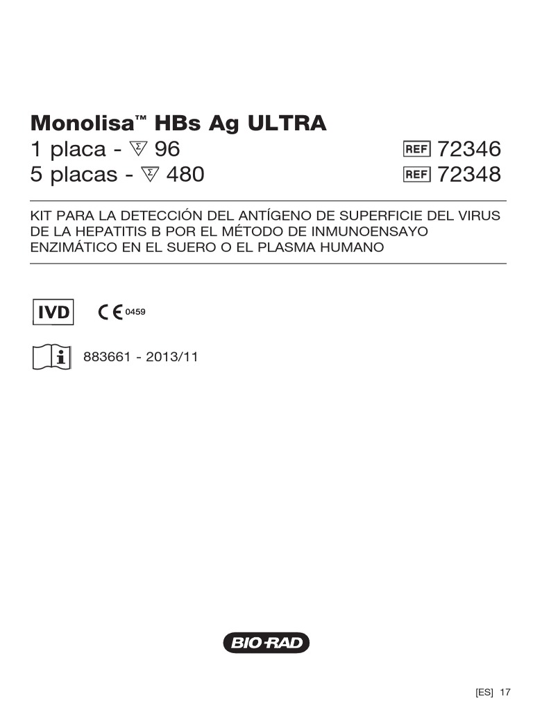INSERTO HBsAg ULTRA | PDF | Hepatitis | Hepatitis B