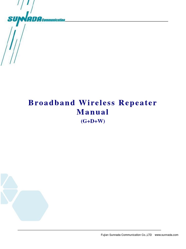 Broadband Wireless Repeater Manual | PDF | Parameter (Computer Programming) | Graphical User ...