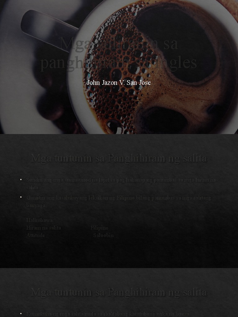 Mga Suliranin Sa Panghihiram Sa Ingles: John Jazon V. San Jose | PDF