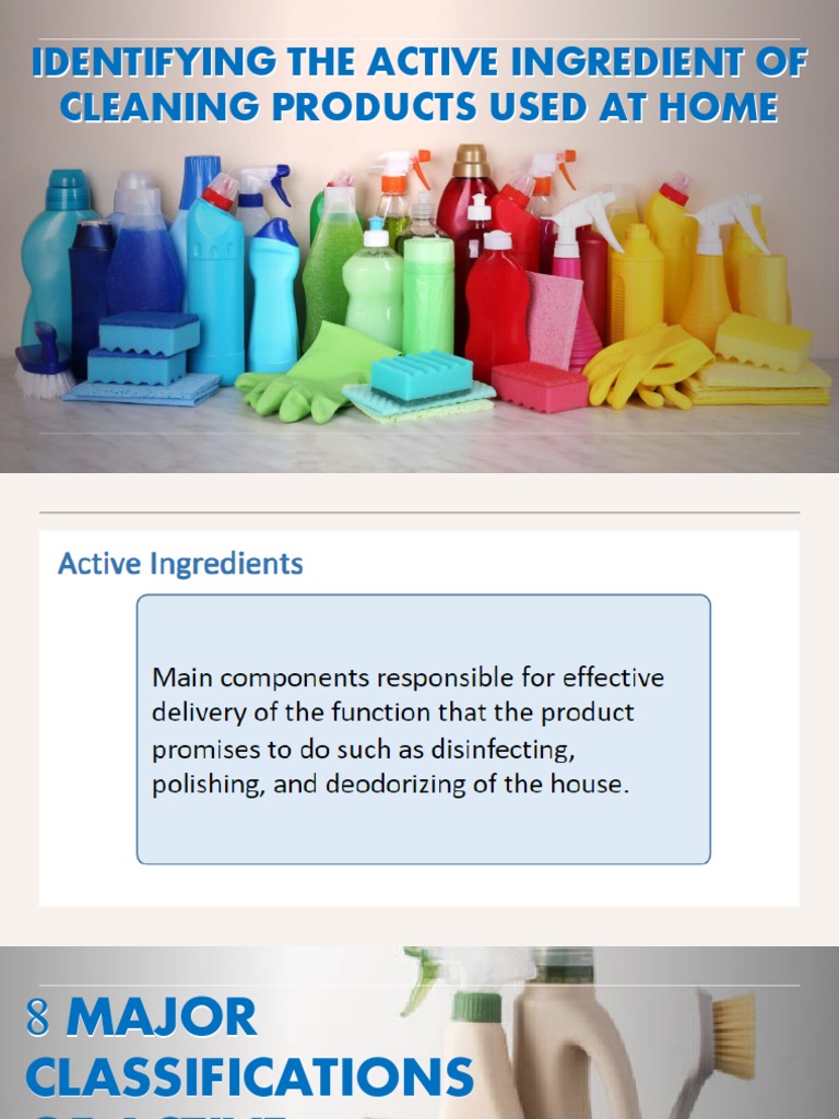 Active Ingredients in Home Cleaners | PDF