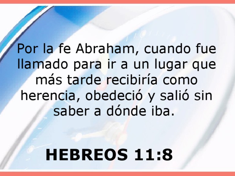 Hebreos 11.8 | PDF