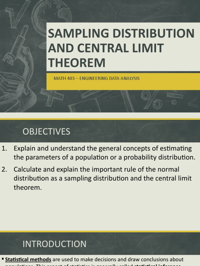 Sampling Distribution & CLT Guide | PDF | Statistics | Estimator