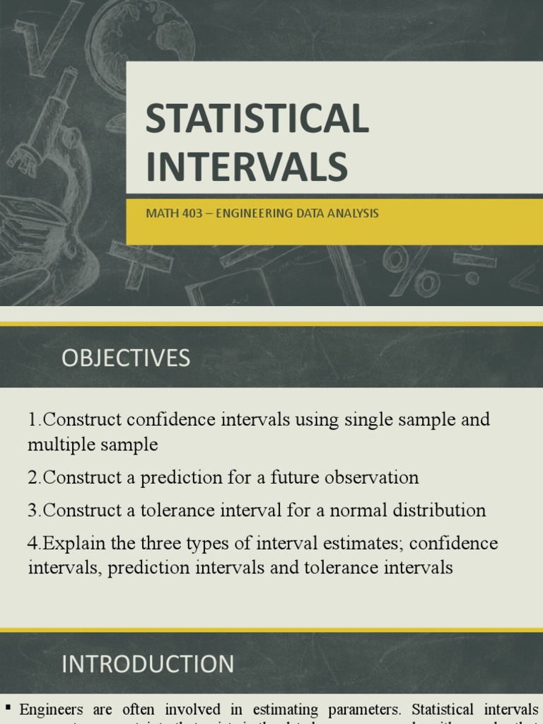 Statistical Intervals in Engineering Data Analysis | PDF | Confidence Interval | Statistics