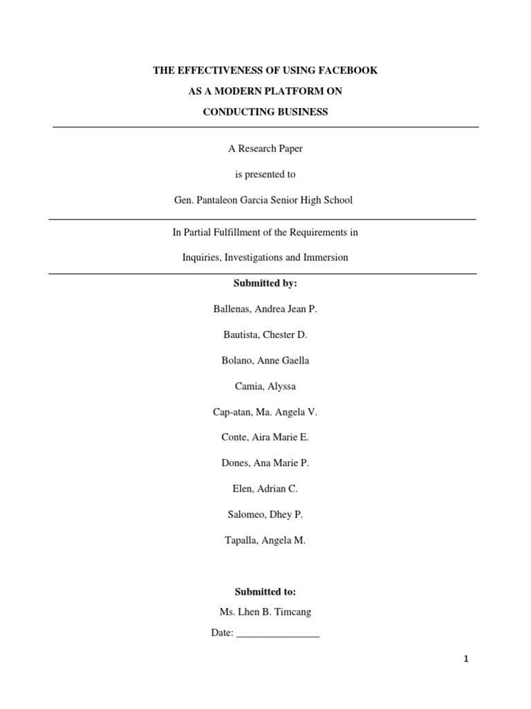 Facebook's Role in Modern Business | PDF | Social Media | Popular ...