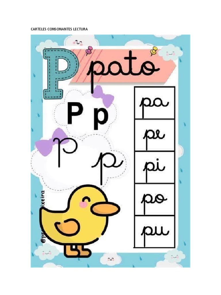 Carteles Consonantes Lectura | PDF