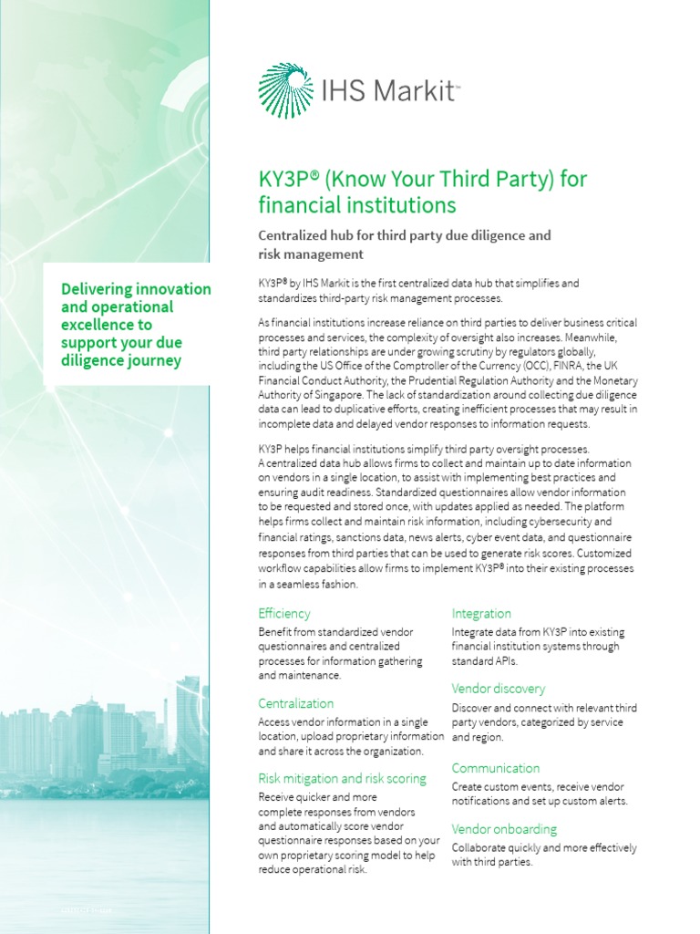 KY3P® (Know Your Third Party) For Financial Institutions | PDF ...