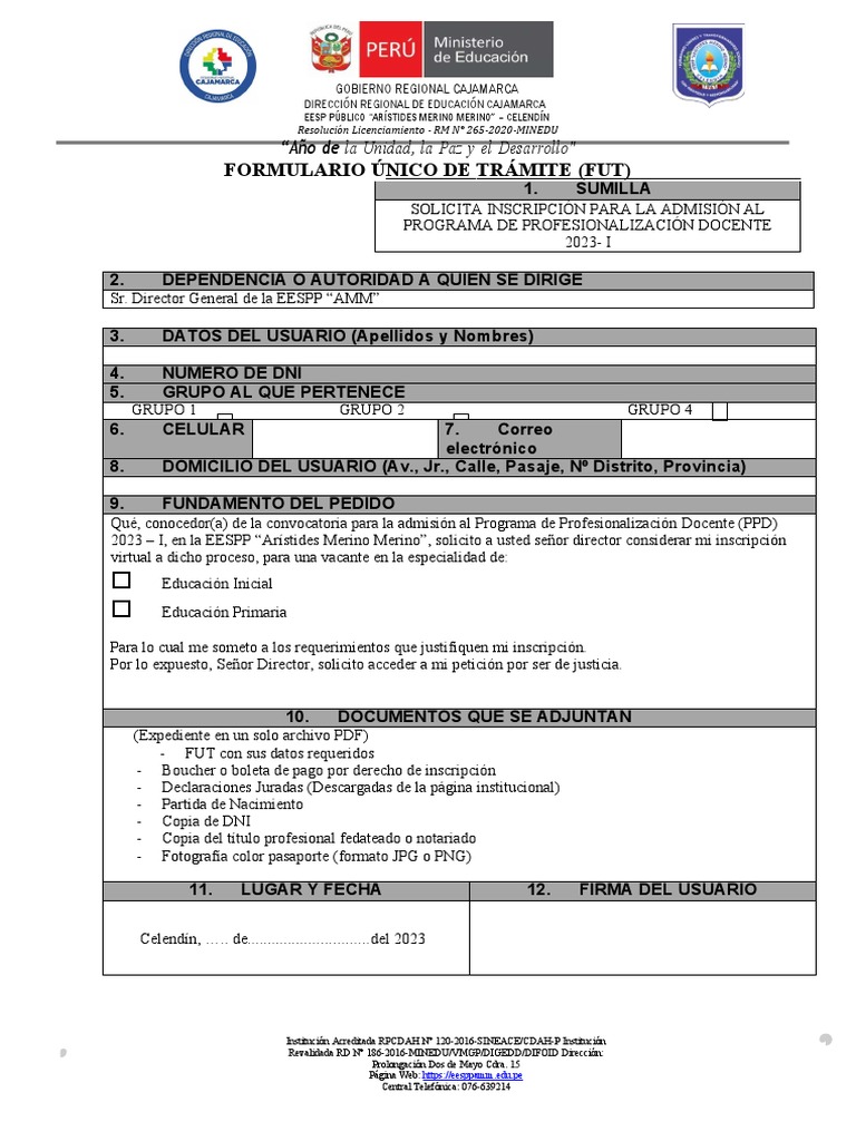 Fut PPD 2023 I | PDF