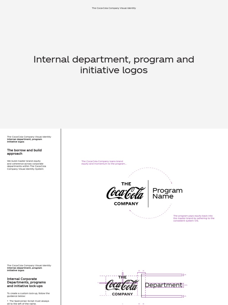 Internal Department, Program and Initiative Logos: The Coca-Cola ...