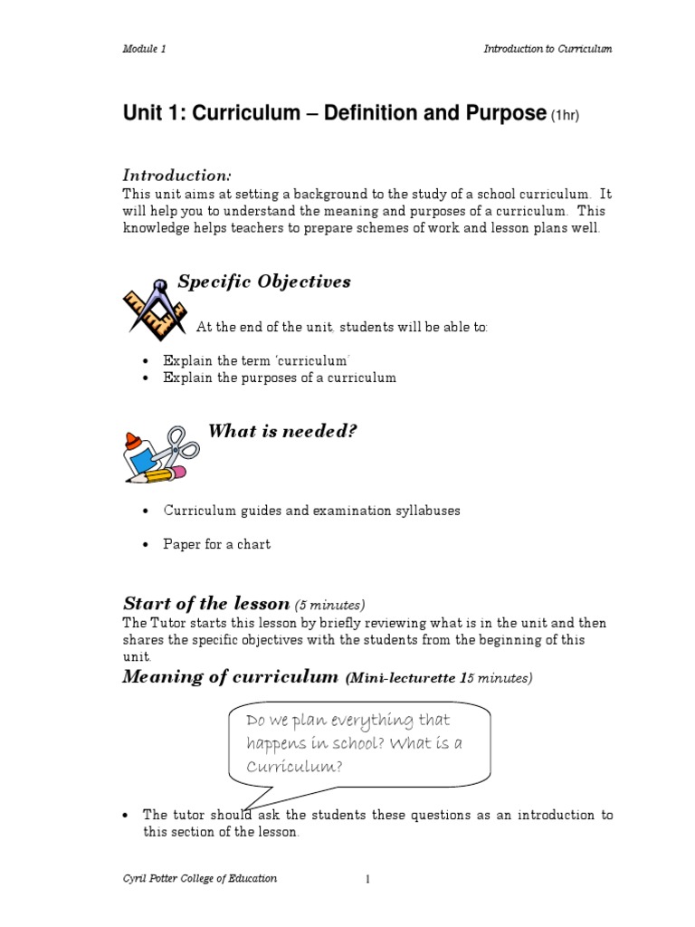 Module 1 Intro To Curriculum | Download Free PDF | Curriculum | Learning