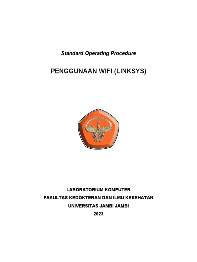 Standard Operating Procedure WIFI (LINKSYS) | PDF