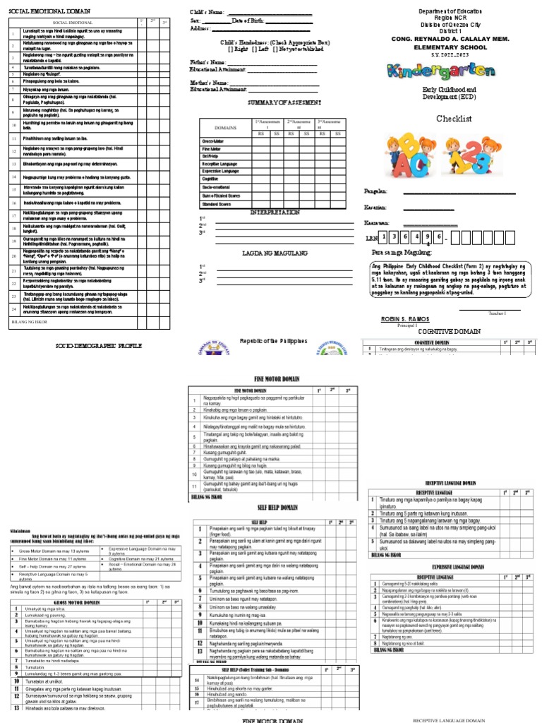 Checklist: Early Childhood and Development (ECD) | PDF