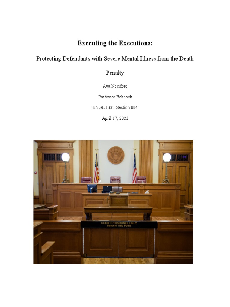 Issue Brief PDF Final Draft | PDF | Mitigating Factor | Insanity Defense