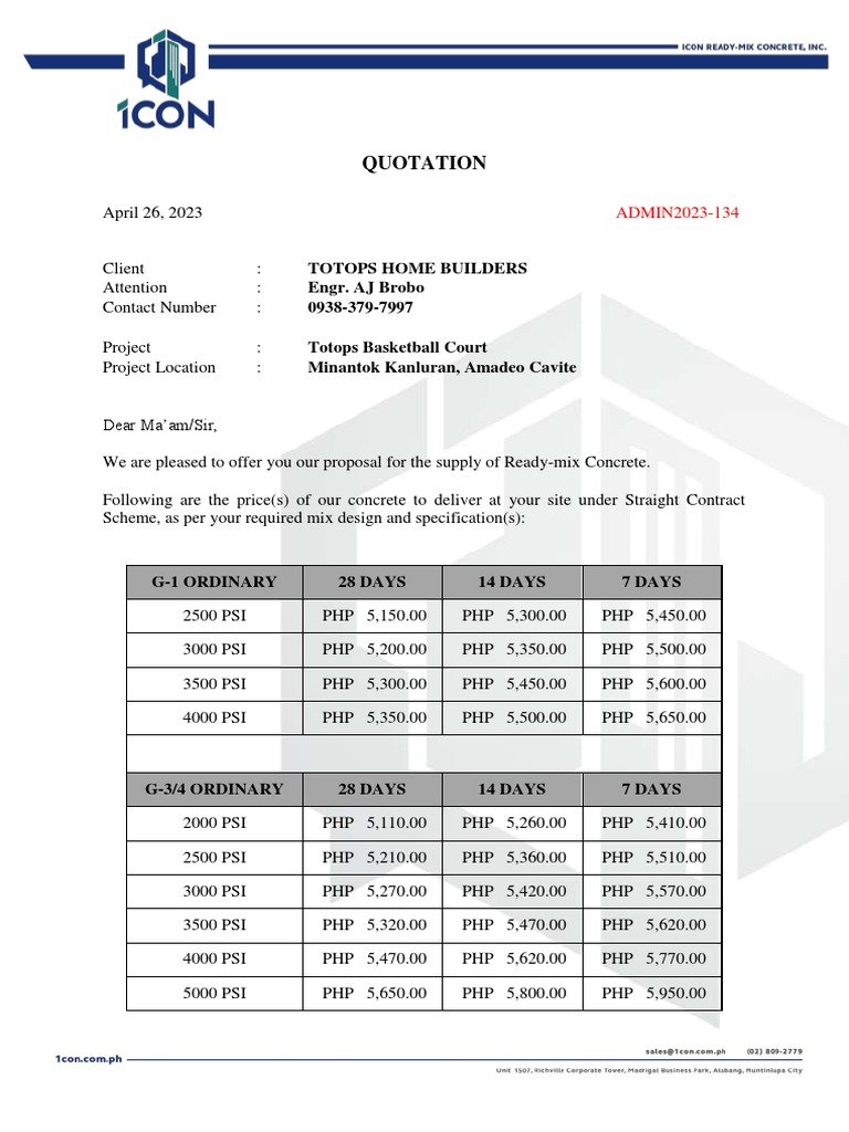 QUOTATION 134 - TOTOPS Sample | PDF | Banking | Financial Services