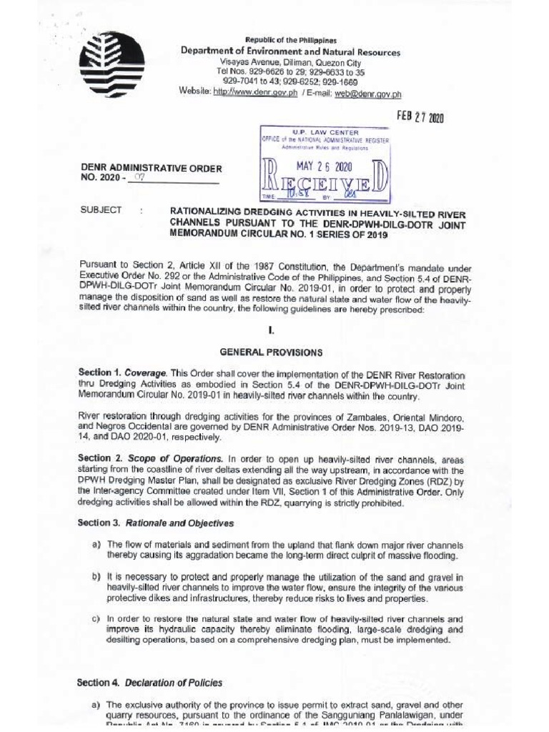 DENR AO No 2020 07 | PDF