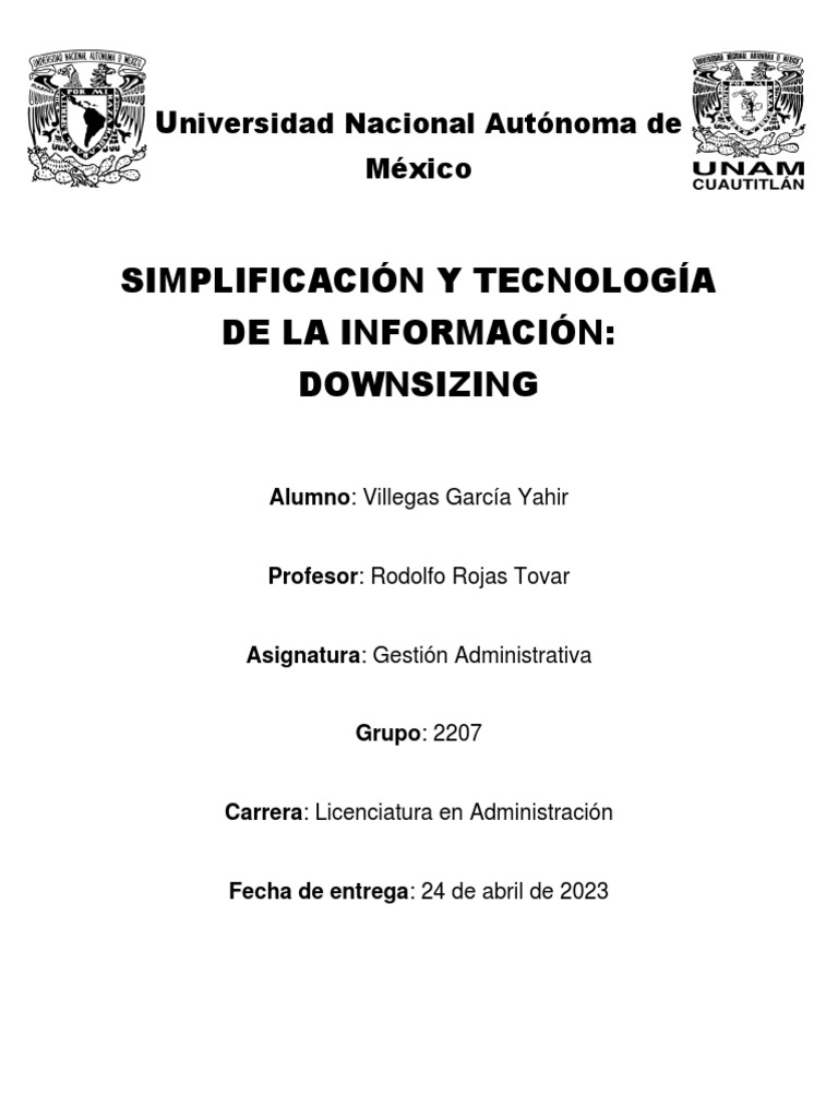 DOWNSIZING | PDF | Toma de decisiones