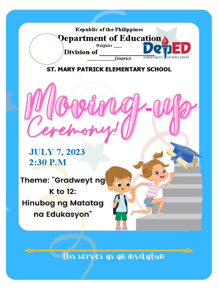 St. Mary Patrick Moving Up Program 2023 | PDF | Business